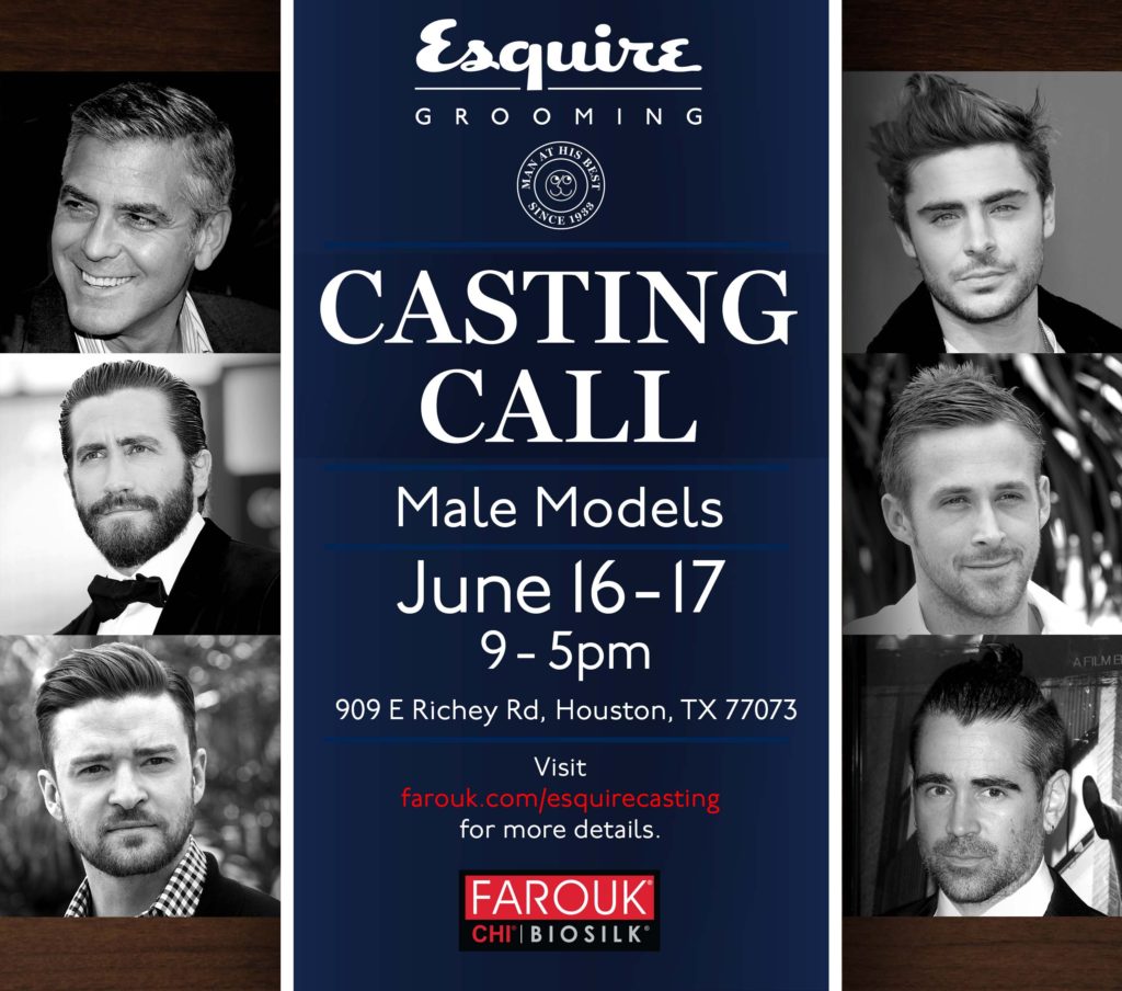 Esquire Grooming Looking for Male Models - Paid Modeling Jobs